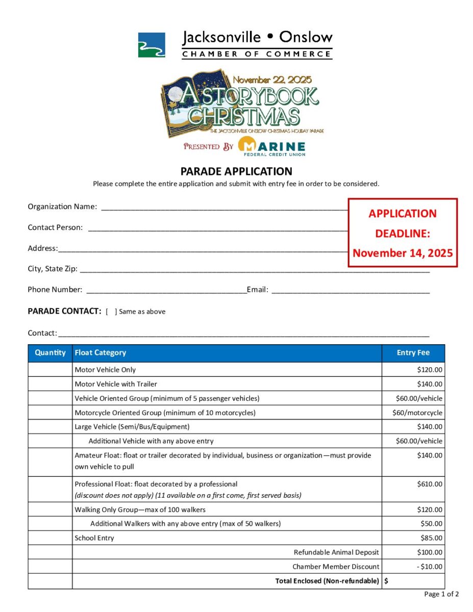 2025 Parade Application W sponsor logo | Jacksonville Chamber of Commerce